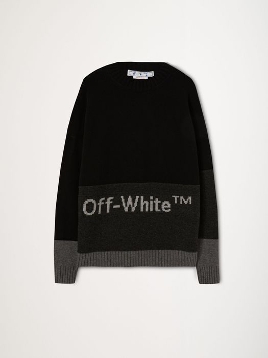 Off-White OFF WHITE SWEATER KNIT VIRGIL LOGO CARAVAGGIO Color Block Of ...