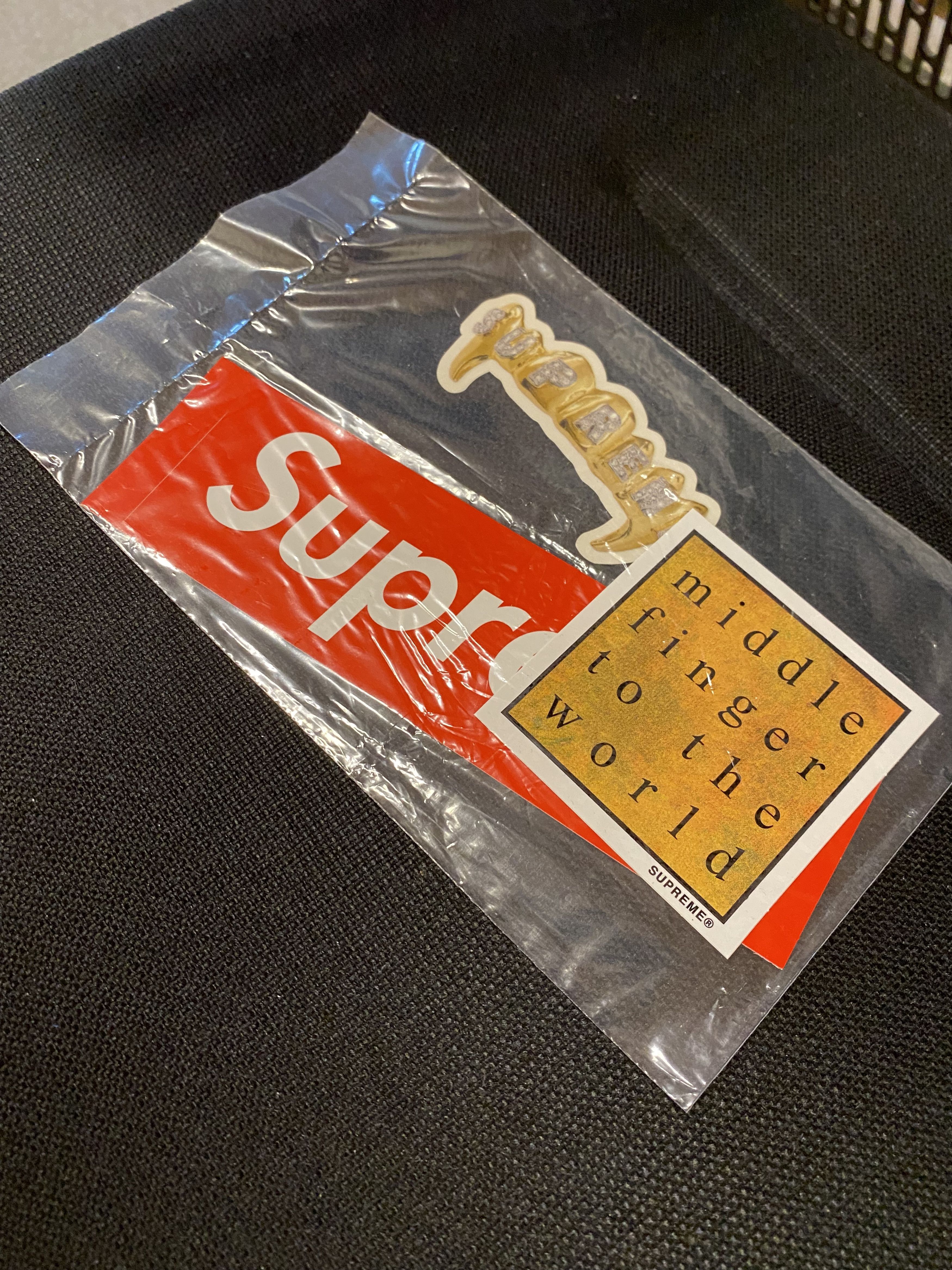 Supreme Supreme sticker pack grills middle finger | Grailed