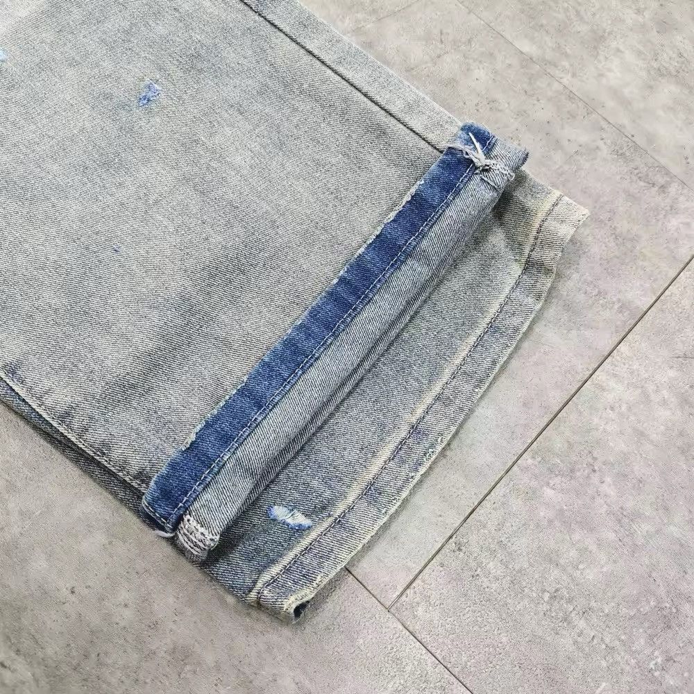 Distressed Denim × Jean × Vintage Retro Washed Blue Baggy Denim | Grailed