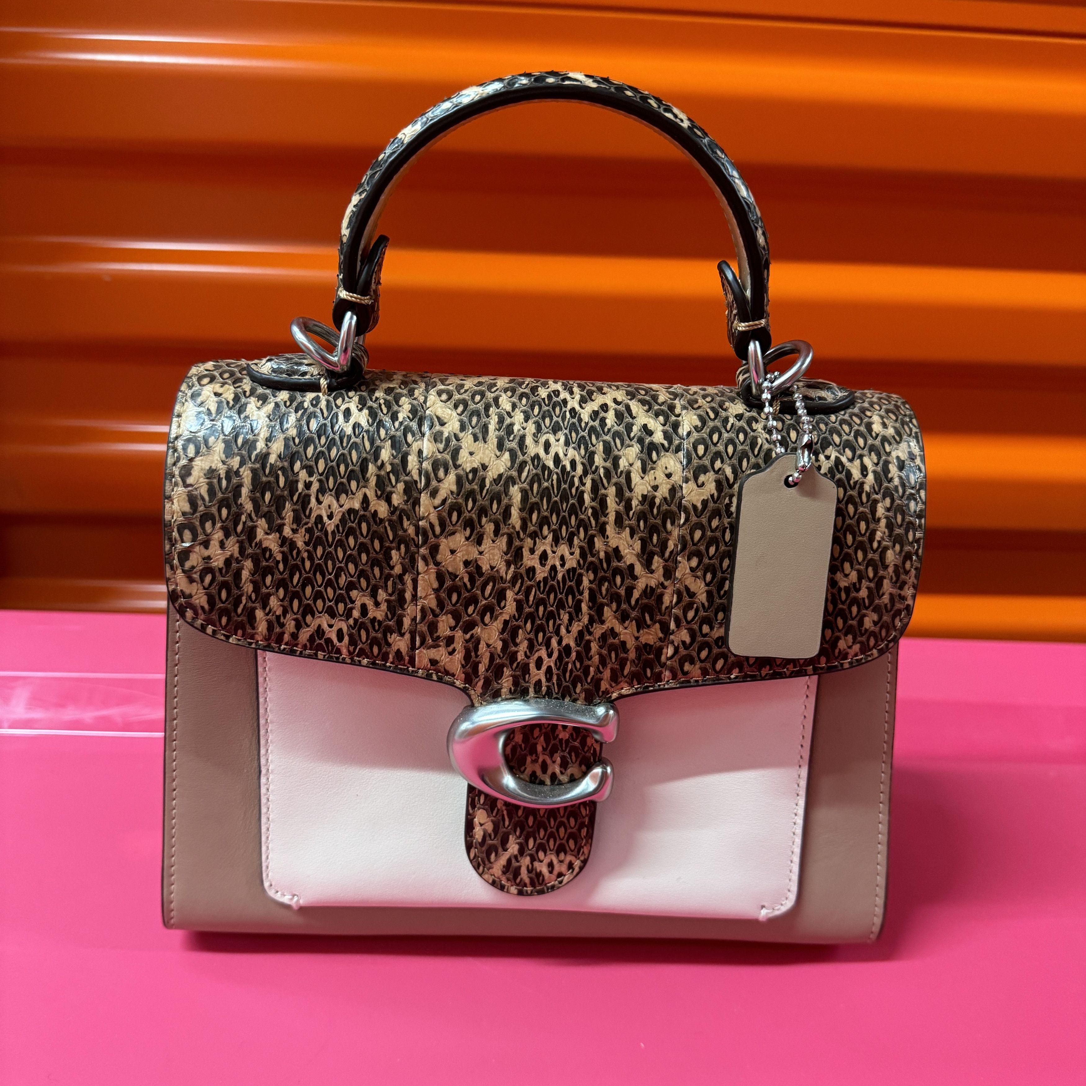 Coach Tabby Top Handle 20 In Colorblock With Snakeskin Detail | Grailed