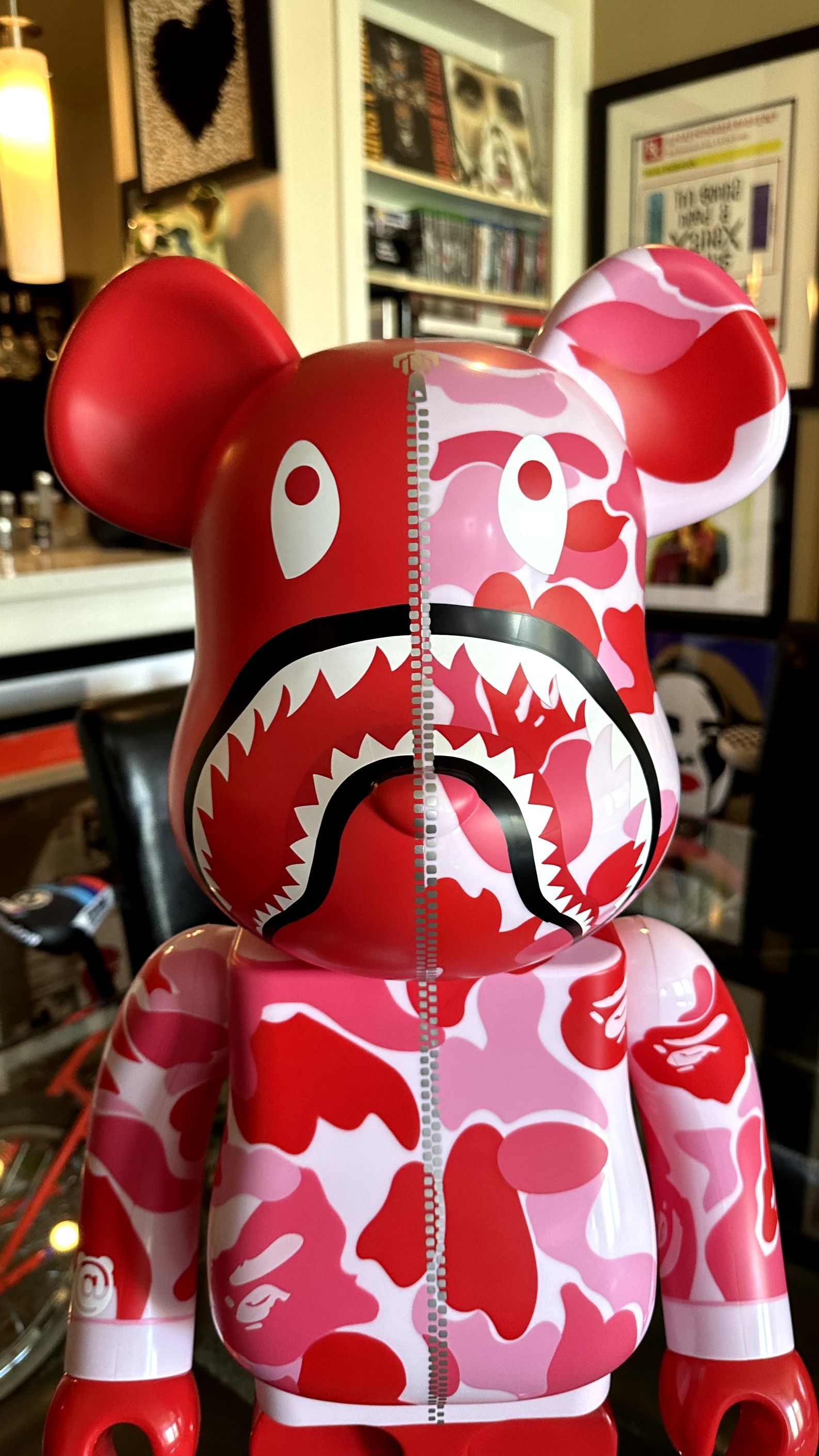 Bape ABC CAMO CLEAR SHARK BE@BRICK 1000% | Grailed