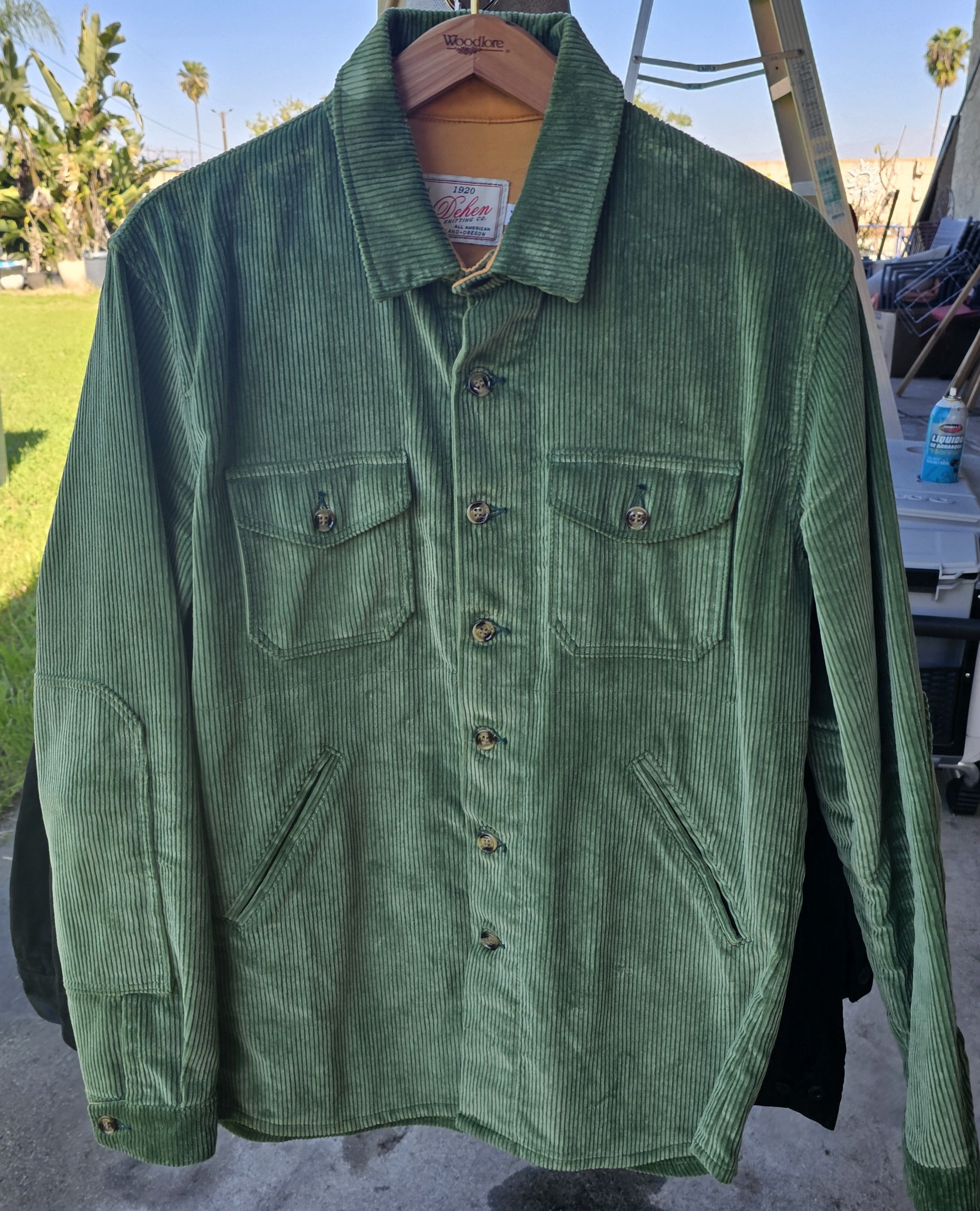 Dehen 1920 Dehen 1920 Crissman overshirt green corduroy M | Grailed