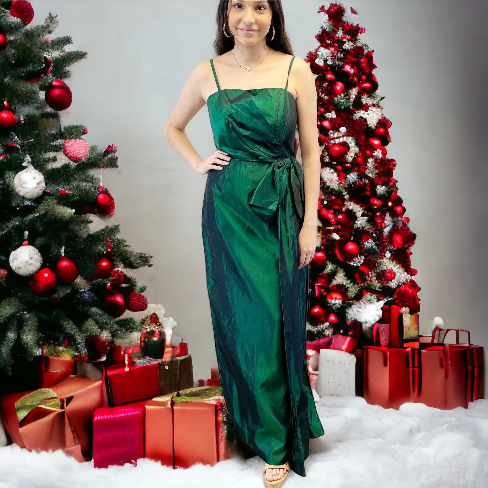 Vintage Vintage Alyce Design Womens 10 Emerald Green Gown Dress 80s ...