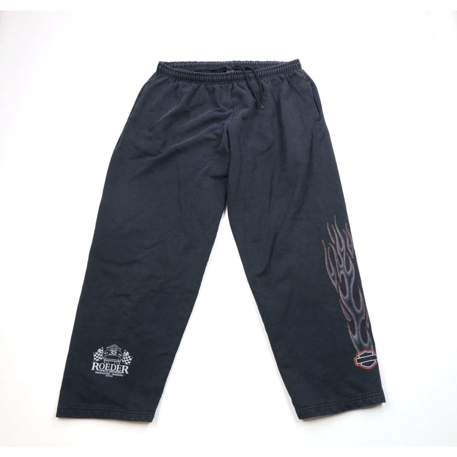 Harley Davidson Vtg Harley Davidson Mens XL Distressed Tribal Fire ...