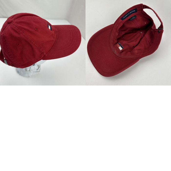 Tommy Hilfiger Tommy Hilfiger Red Ball Cap Hat Adjustable Baseball ...