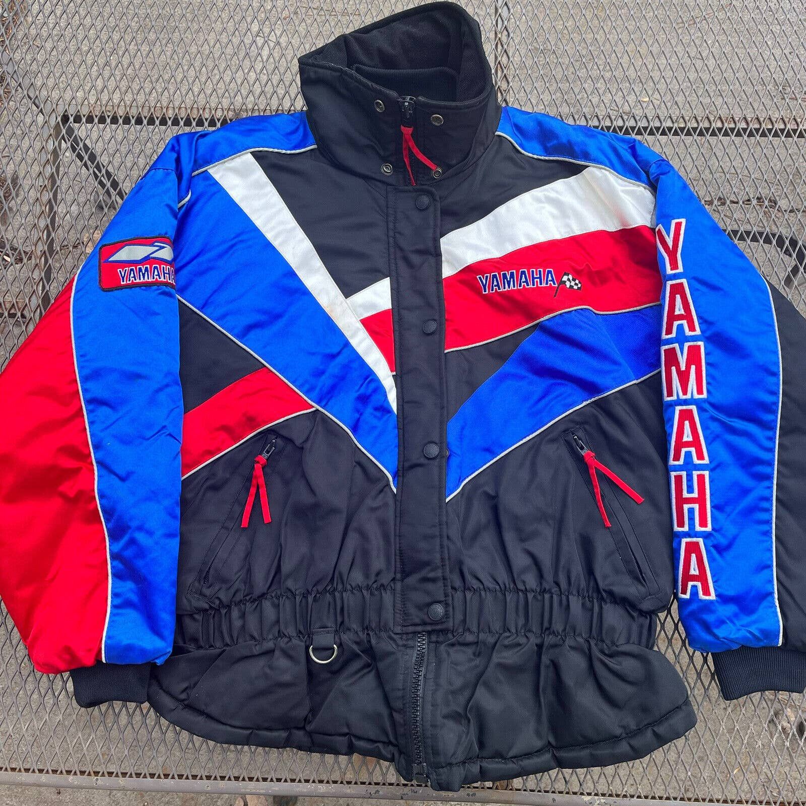Yamaha Vintage Red White & Blue YAMAHA Winter Jacket Coat | Grailed
