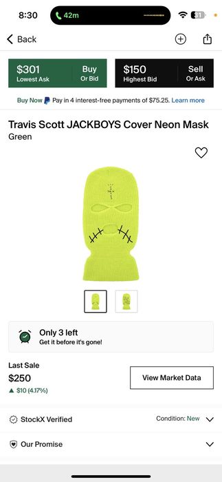 Travis Scott Travis Scott JACKBOYS Cover Neon Mask RARE | Grailed