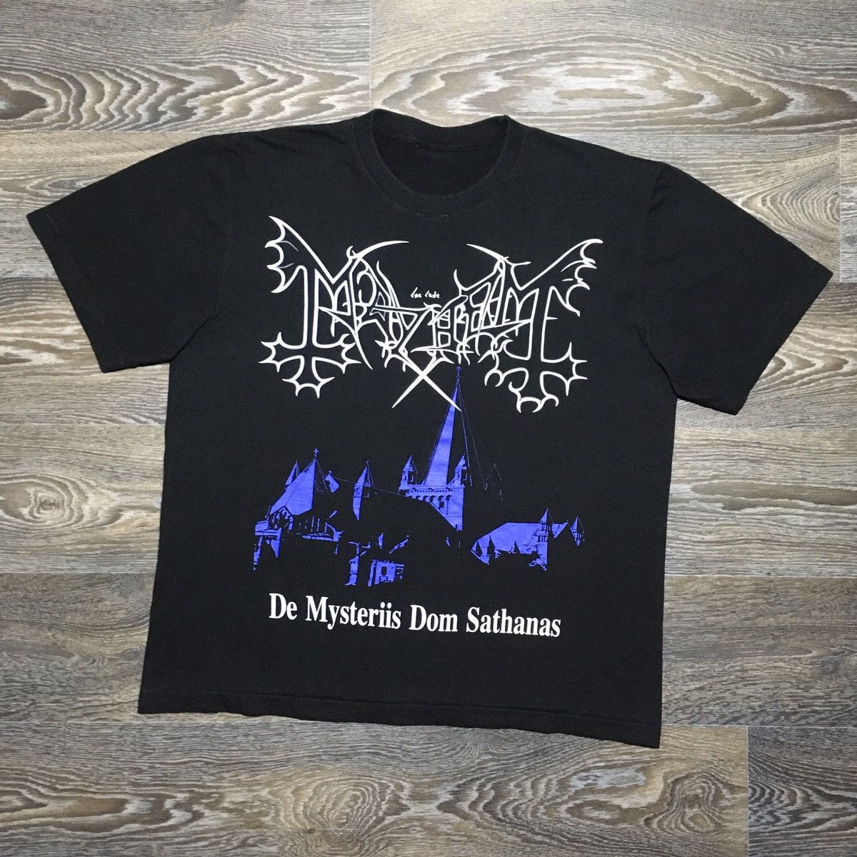 Vintage 90s Mayhem “De Misteriis Dom Sathanas” Vintage T-shirt | Grailed