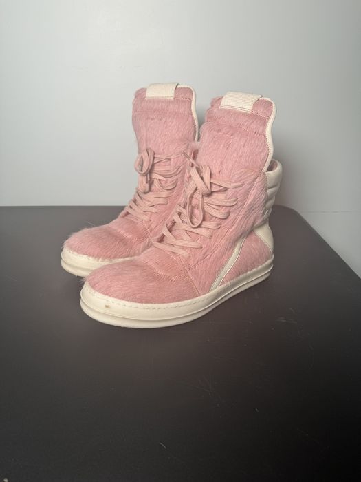 Rick Owens Rick Owens Pink Pony Hair Geobasket Rare | Grailed