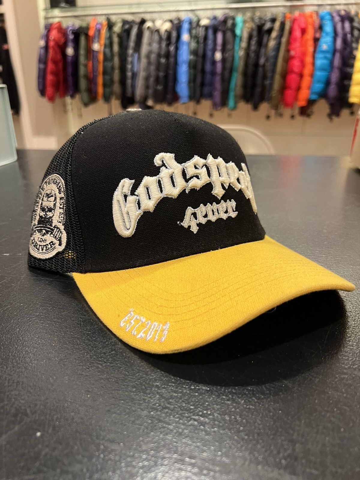 Godspeed Godspeed trucker hat black yellow | Grailed