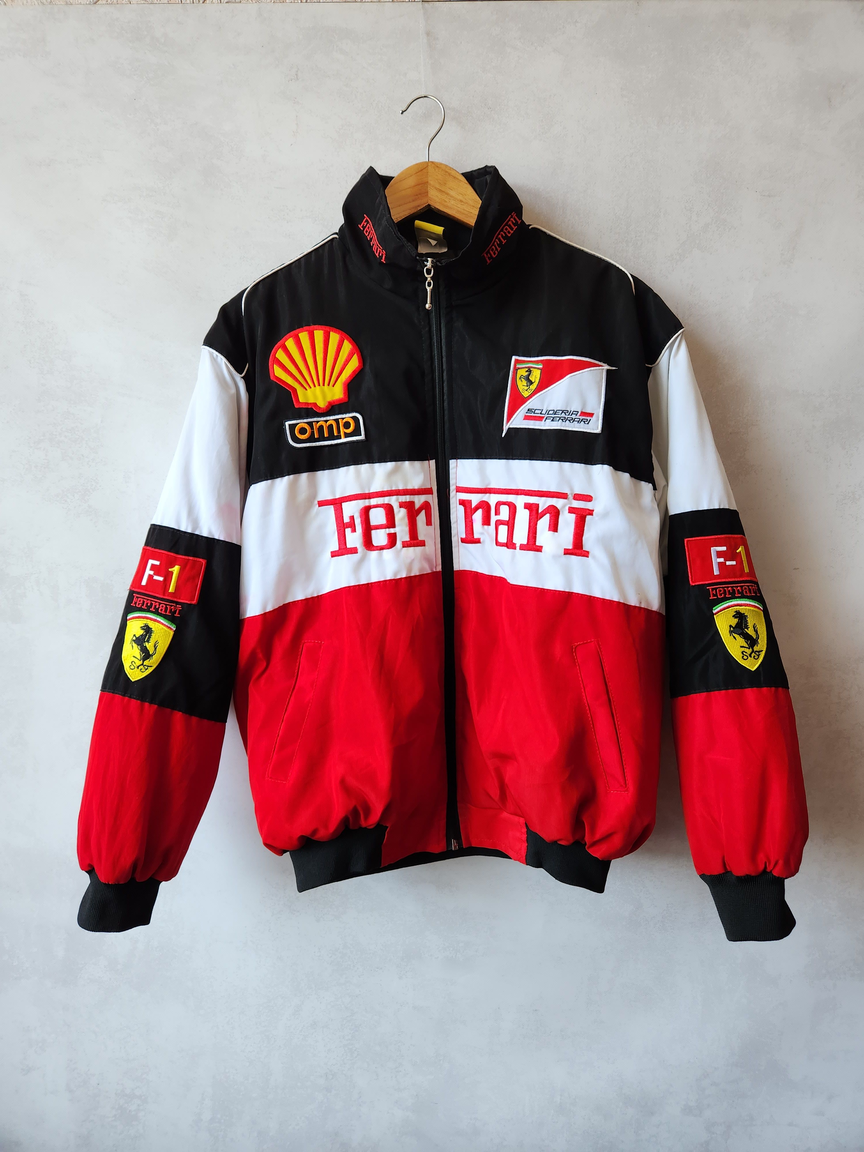 Ferrari RARE ! VINTAGE FERRARI BIG LOGO JACKET RACING F-1 | Grailed
