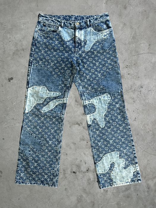 Louis Vuitton Louis Vuitton x Nigo Monogram Patchwork Denim Pants | Grailed