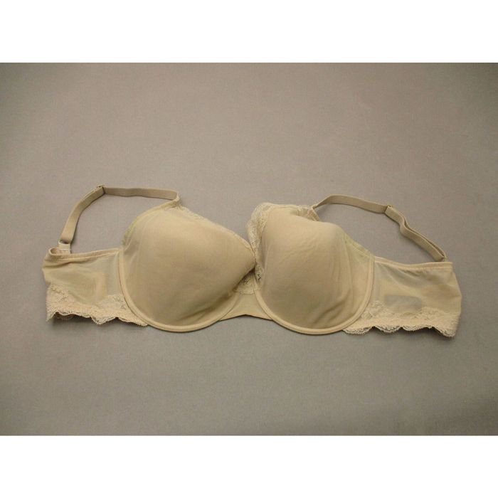 Vintage 38G NATORI Womens Beige Lace Underwire Lined Back Closure Demi ...