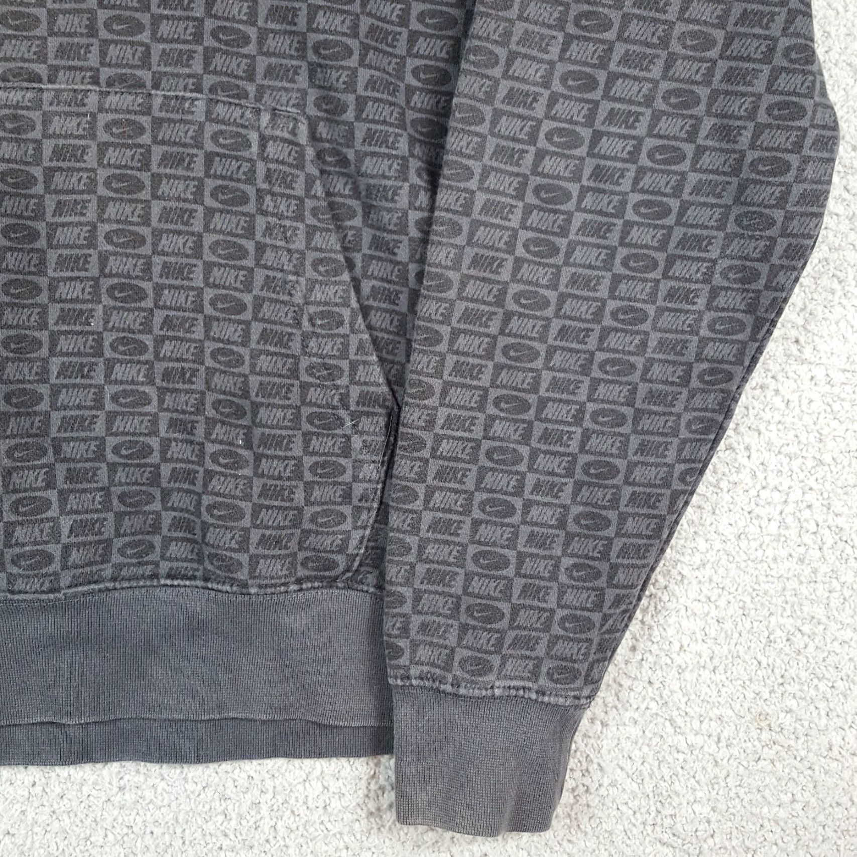 Nike VINTAGE Nike All Over Print AOP Swoosh Logo Gray Size M Pullover ...