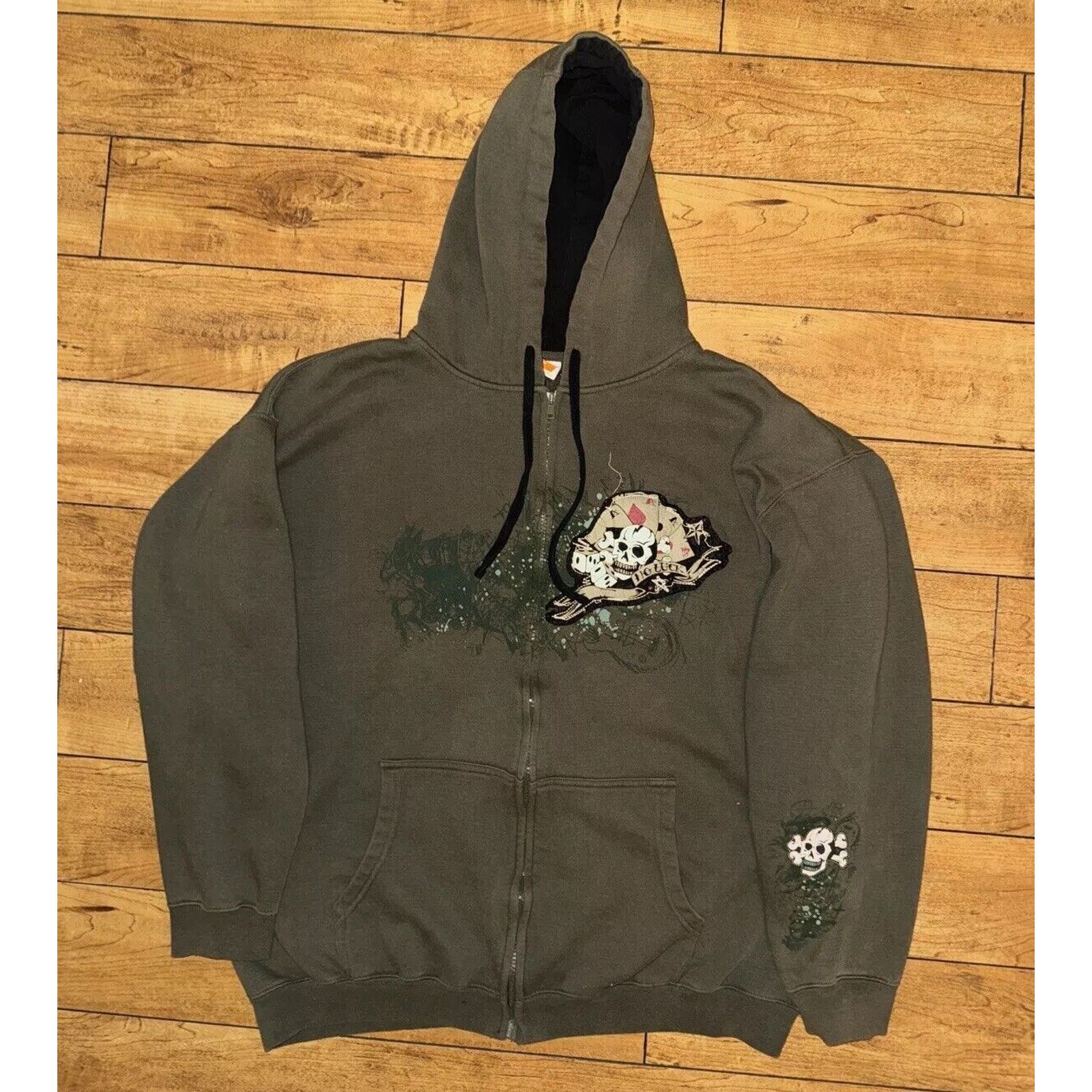 Sideout × Streetwear × Vintage Sideout Full Zip Hoodie Green XL 26x26 ...