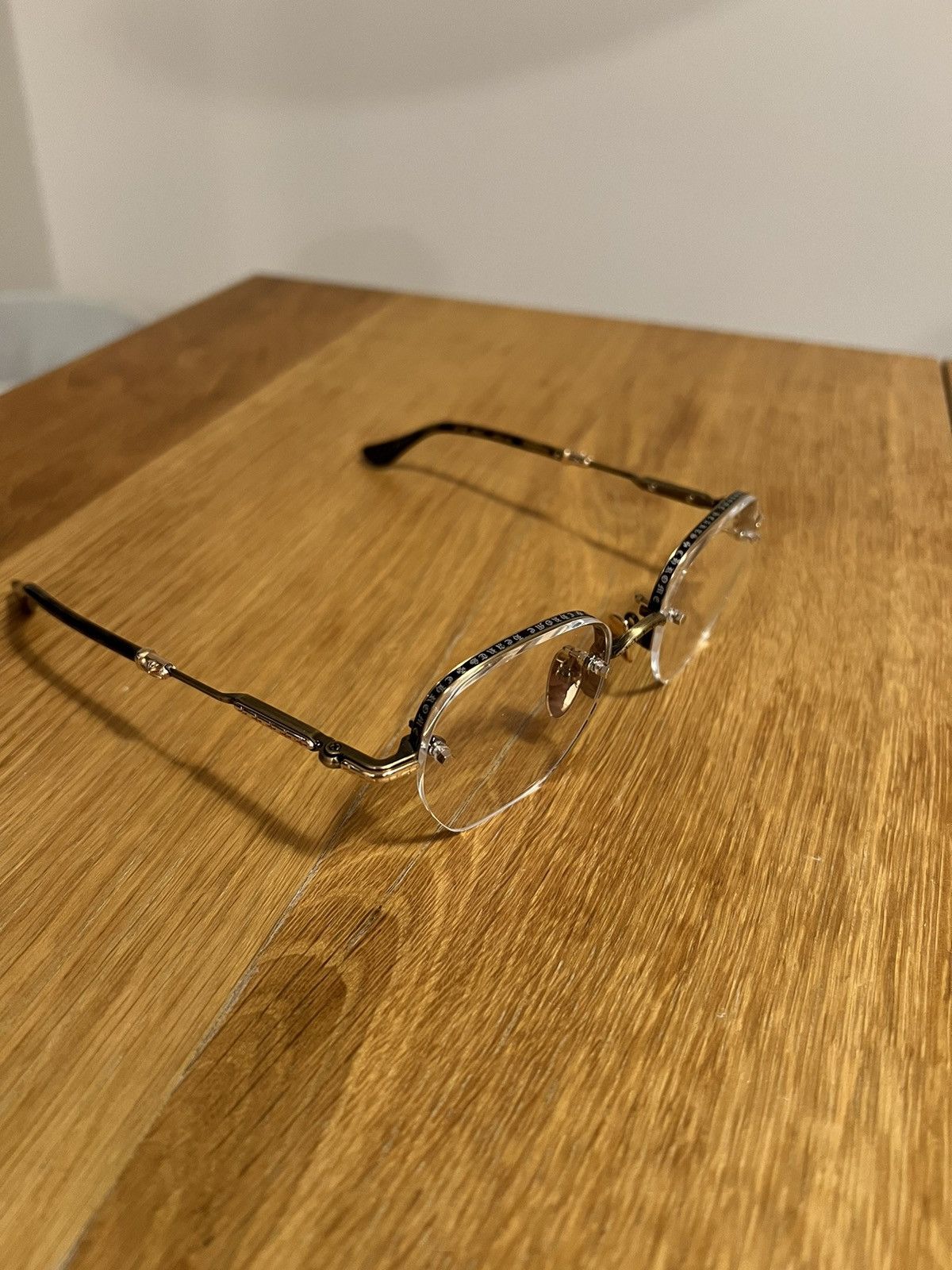 Chrome Hearts Chrome hearts frosted 18k gold glasses | Grailed