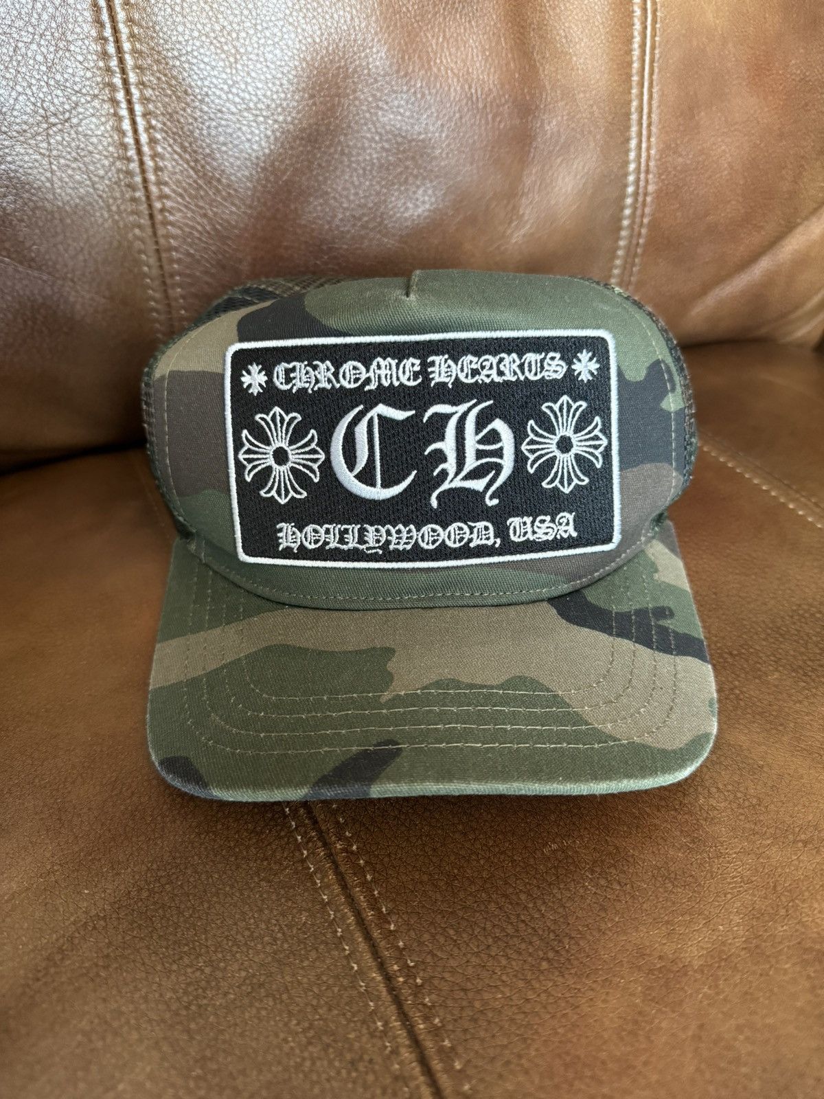 Chrome Hearts Chrome Hearts Camo CH Trucker Hat | Grailed