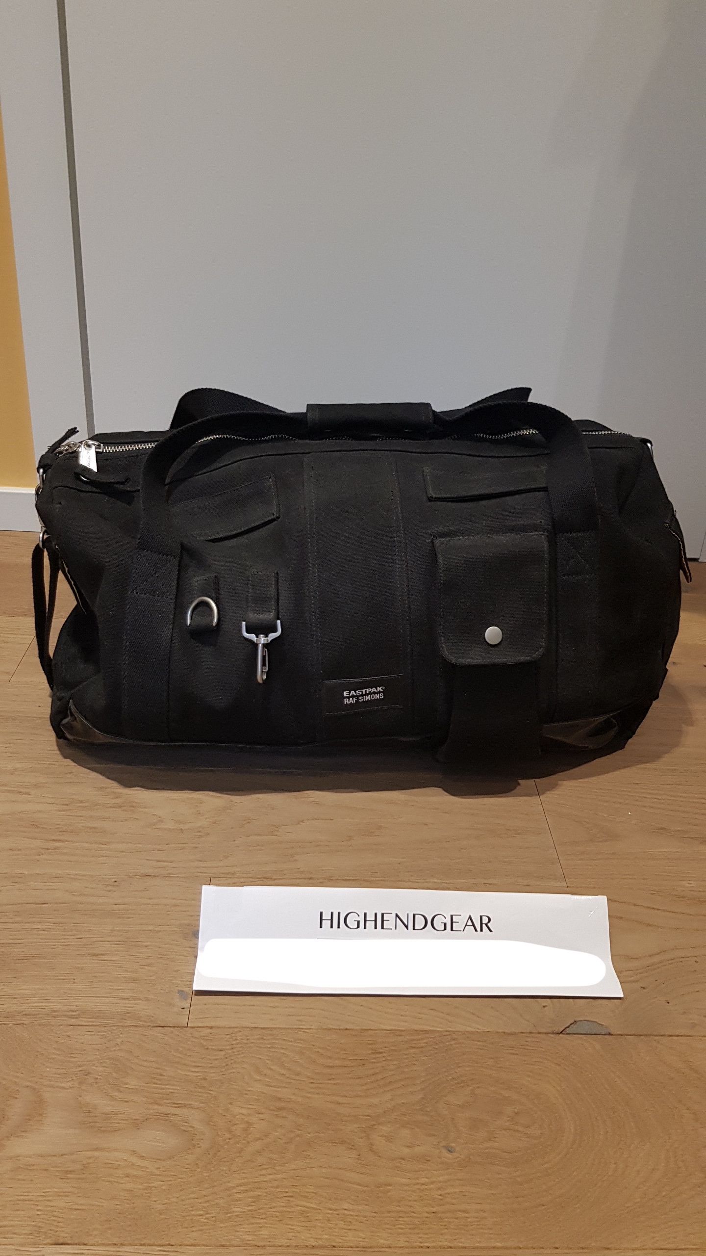 Eastpak × Raf Simons Very rare! Raf Military Multi Pocket Duffle Bag ...