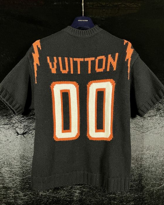 Louis Vuitton CHUNKY INTARSIA FOOTBALL SHORT SLEEVE KNIT T-SHIRT | Grailed