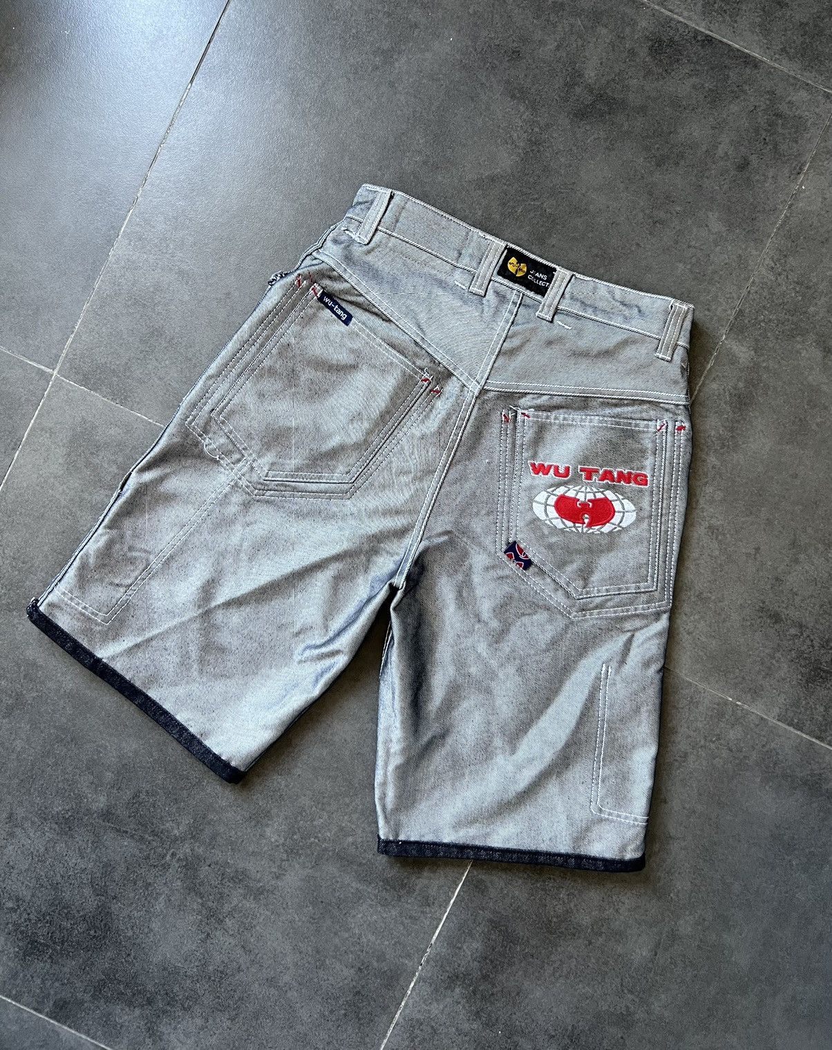 JNCO × Wu-Tang Clan Vintage 90s Wu wear reversible metallic jorts | Grailed
