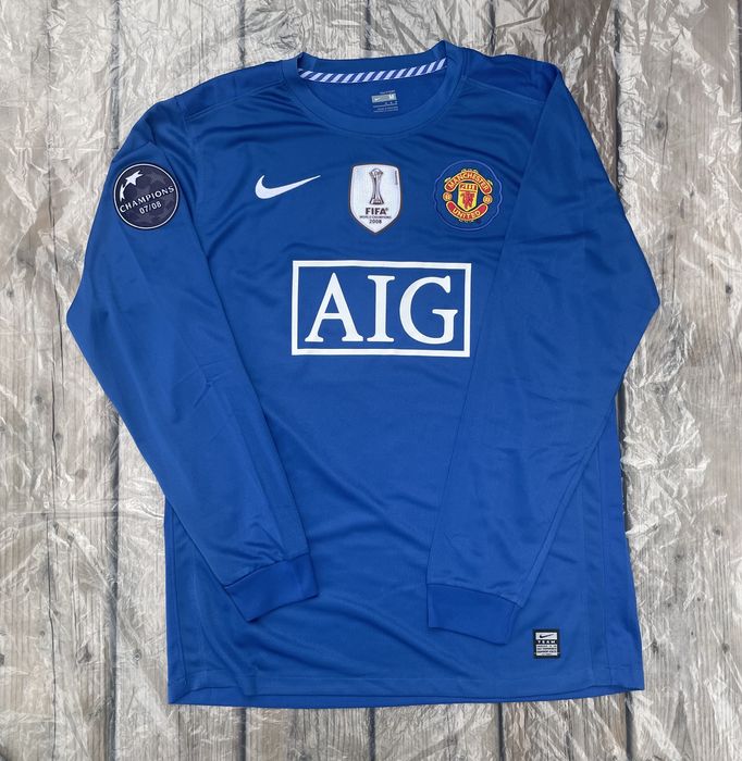 Nike Ronaldo #7 Manchester United 2008/09 UCL Blue Jersey | Grailed