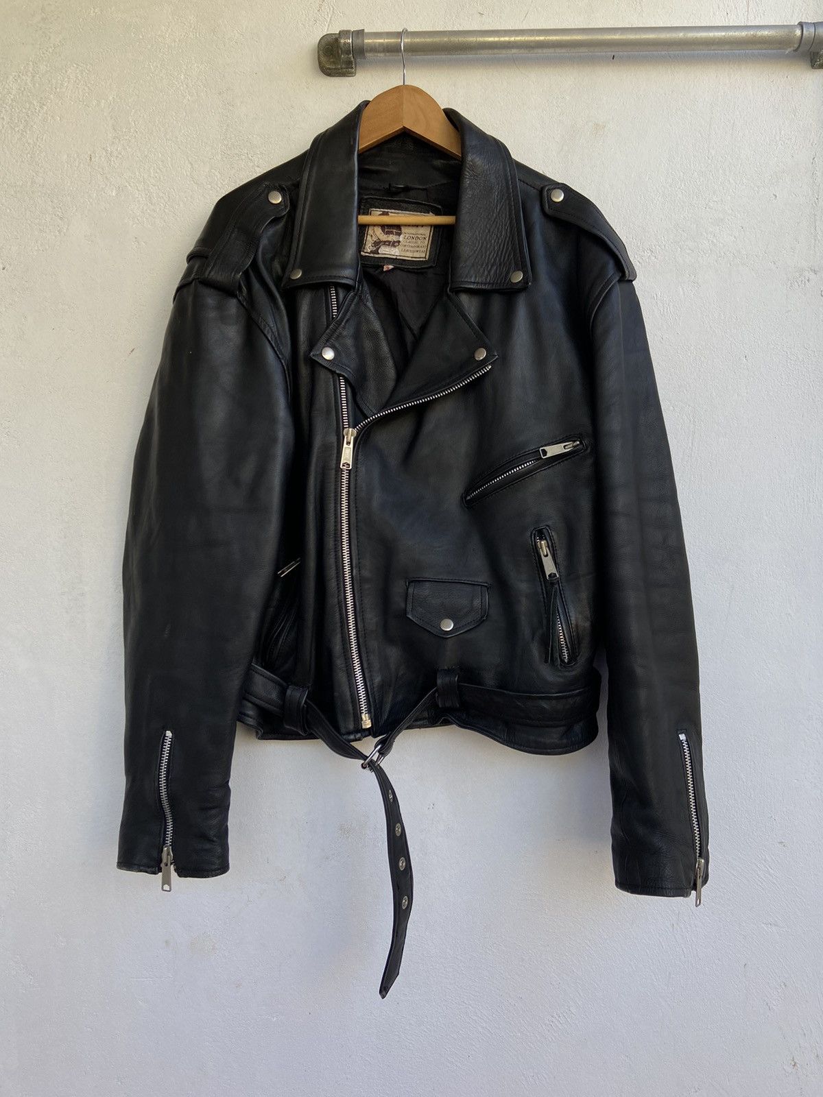 AMI Vintage AMI London perfecto leather jacket | Grailed