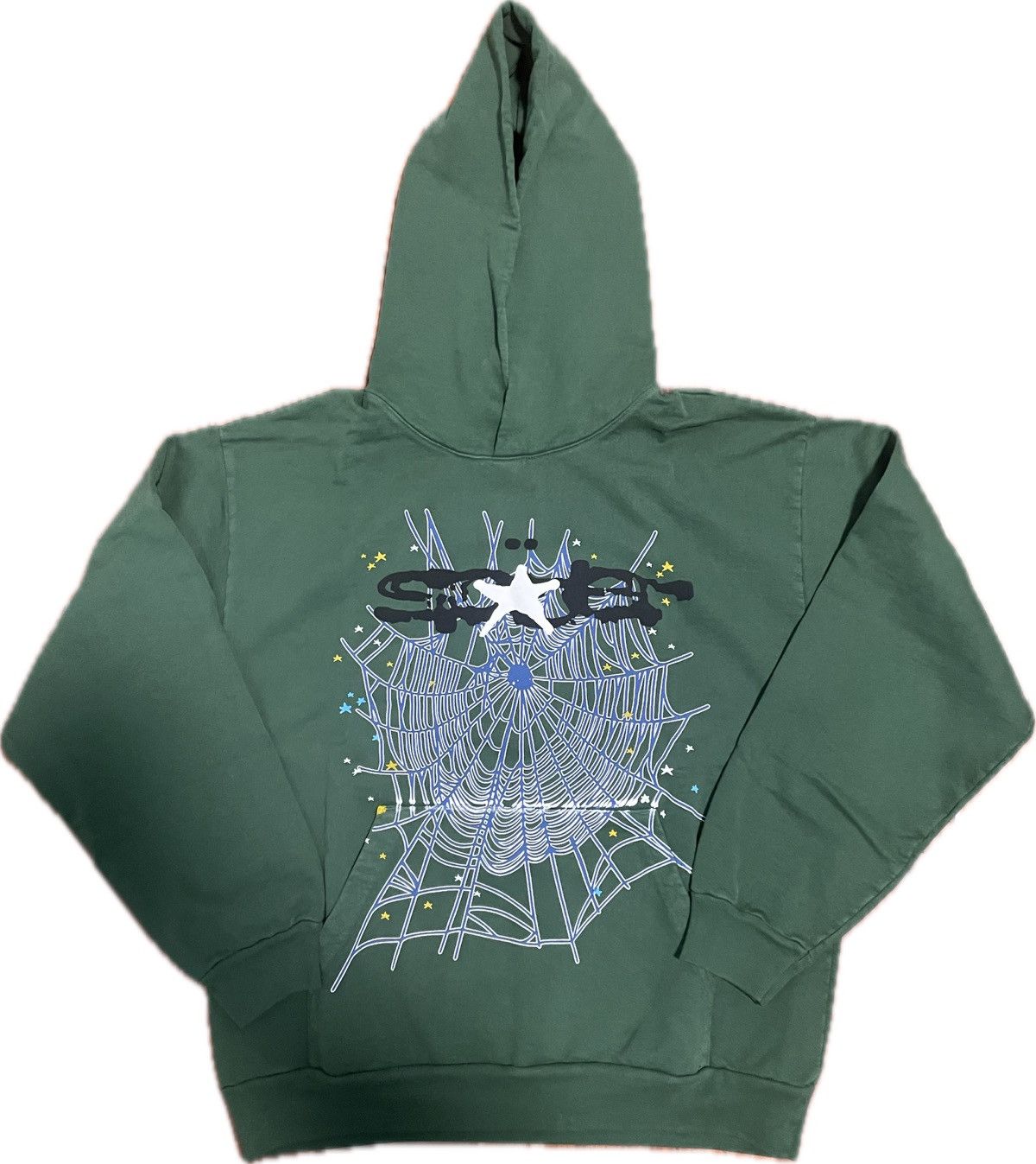 Young Thug Sp5der Worldwide Spider Web Hoodie Hunter Green | Grailed