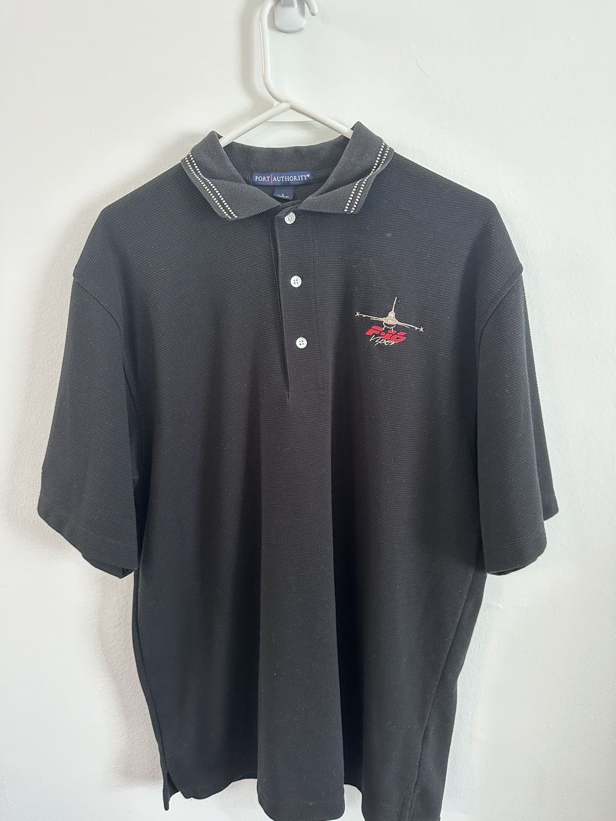 Streetwear × Vintage Vintage Lockheed Martin F-16 Polo | Grailed