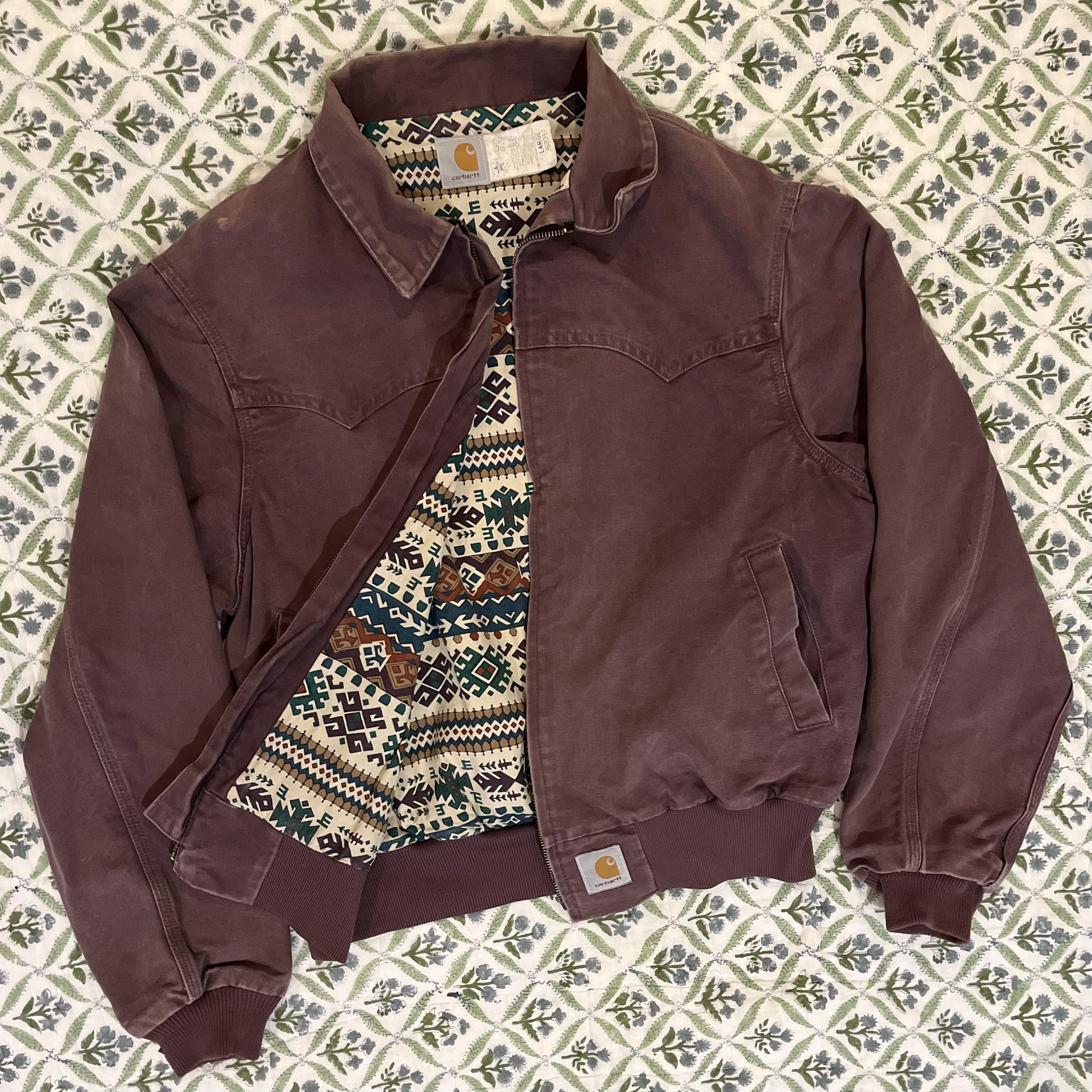 Carhartt Vintage Carhartt Santa Fe Western Aztec Lined Jacket | Grailed