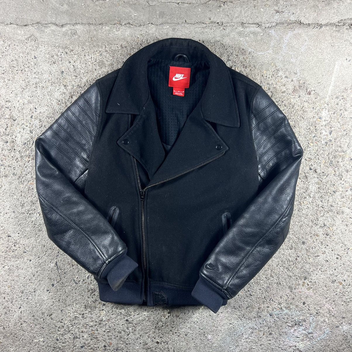 Nike Nike Destroyer Leather Varsity Jacket Large | Grailed