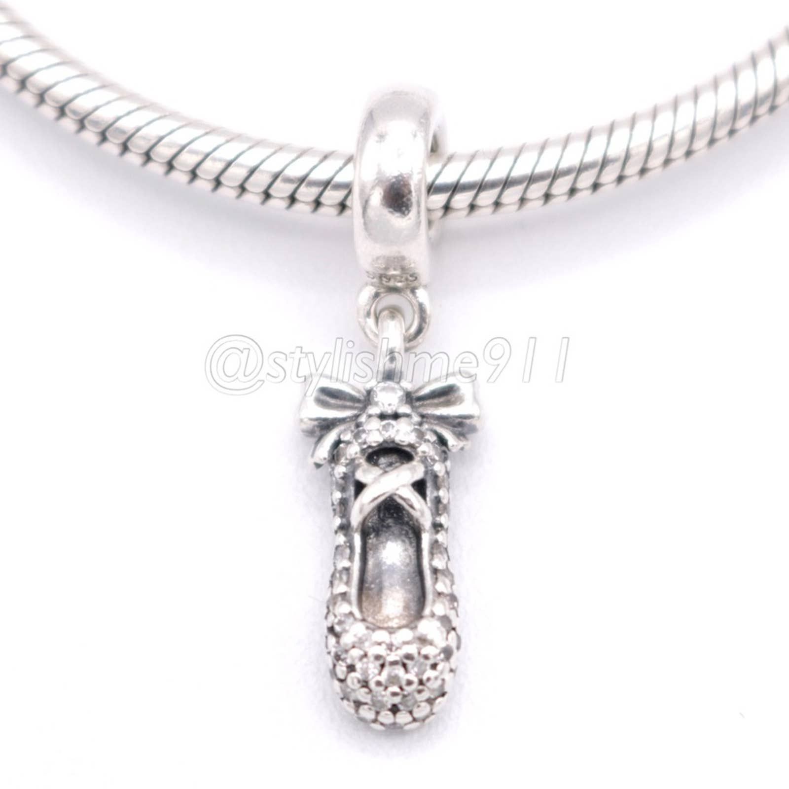 pandora Pandora Ballet Slipper Dangle Charm with Clear Zirconia | Grailed