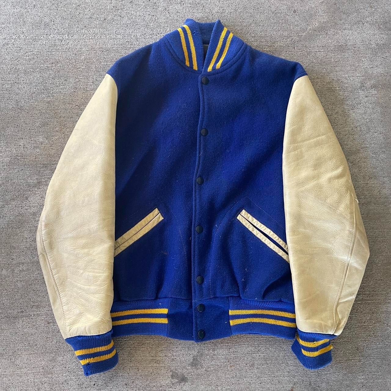 Vintage Vintage 50s Blue Wool Varsity Letterman Jacket | Grailed
