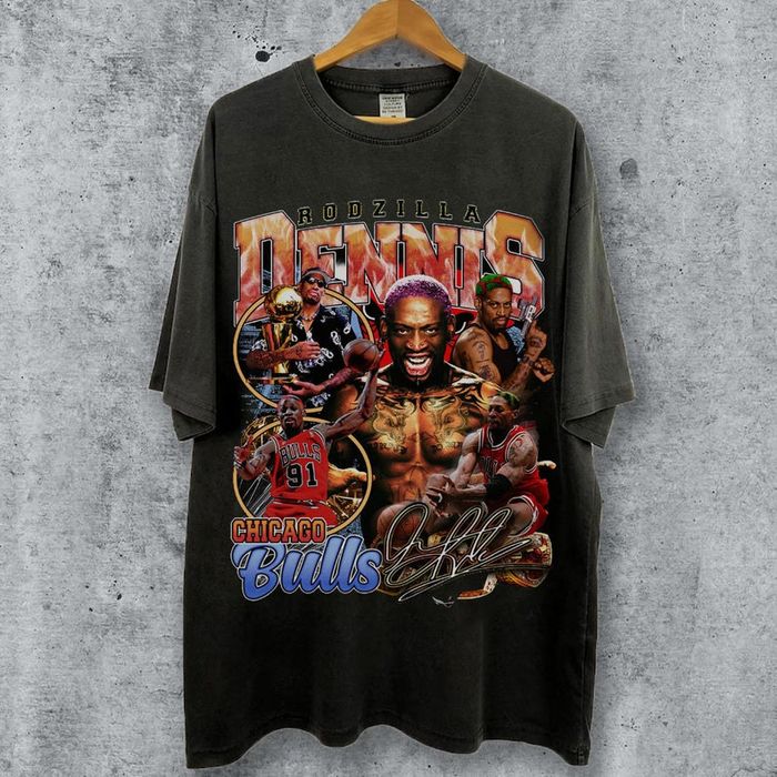 Vintage Dennis Rodman 90s Bootleg Basketball Tshirt | Grailed