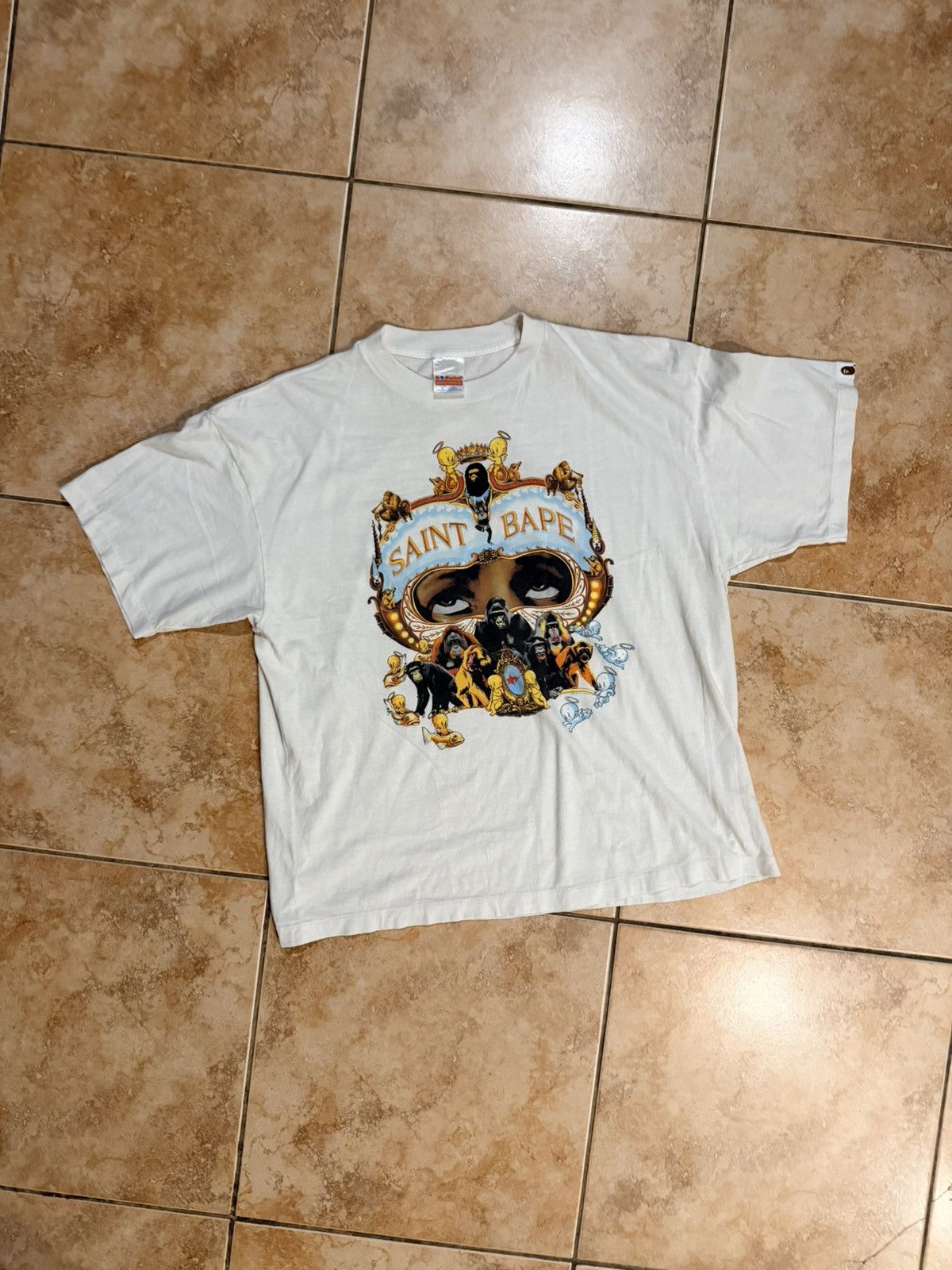 Bape × Saint Michael Michale Jackson Album Cover Saint x Bape Tee 2XL ...