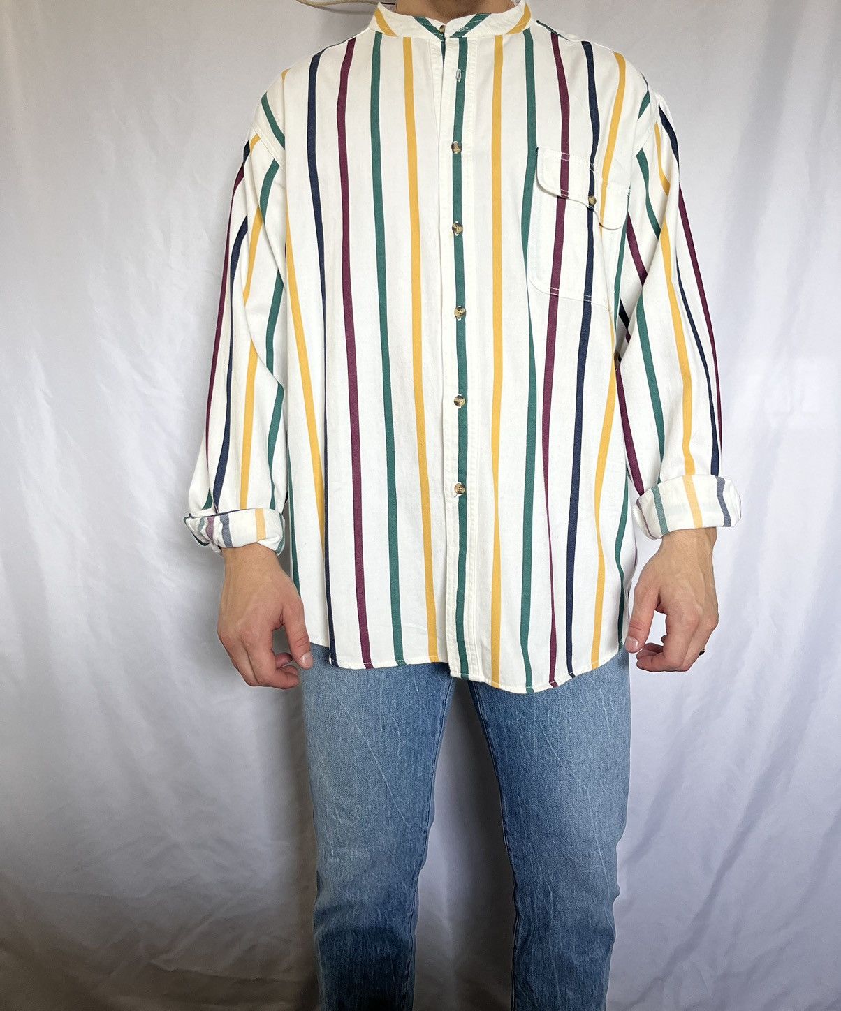 Vintage Reed hunter striped button up | Grailed