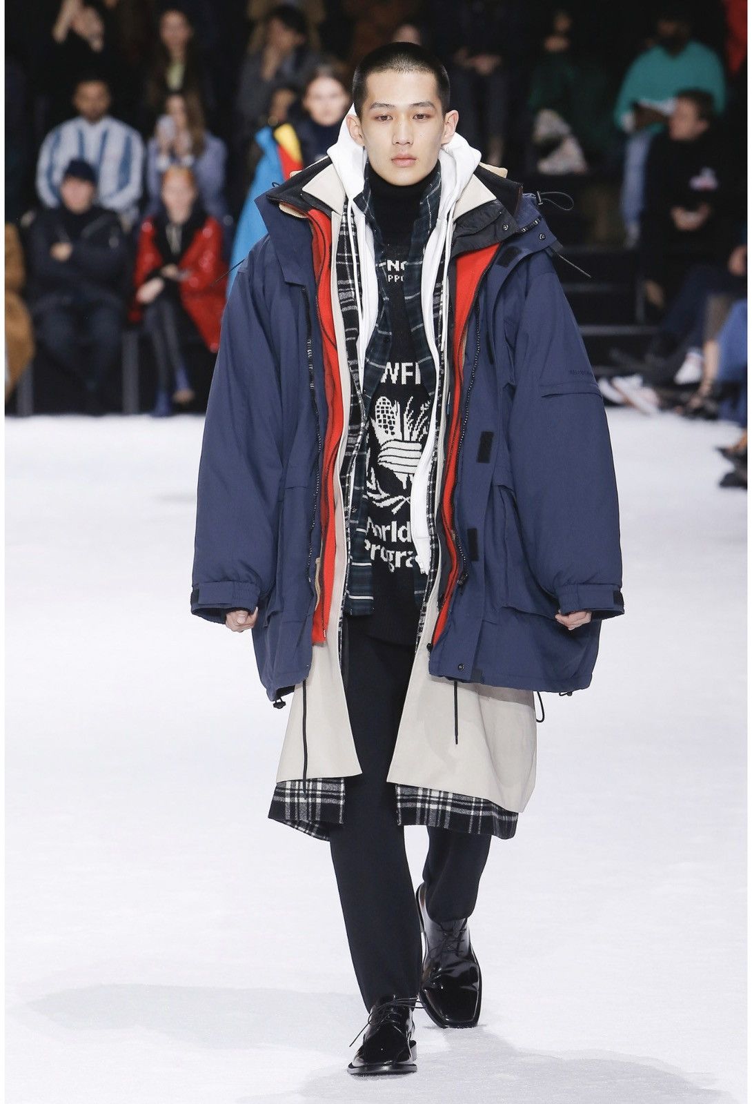 Balenciaga Balenciaga 18FW 7 Layer Parka Navy blue | Grailed