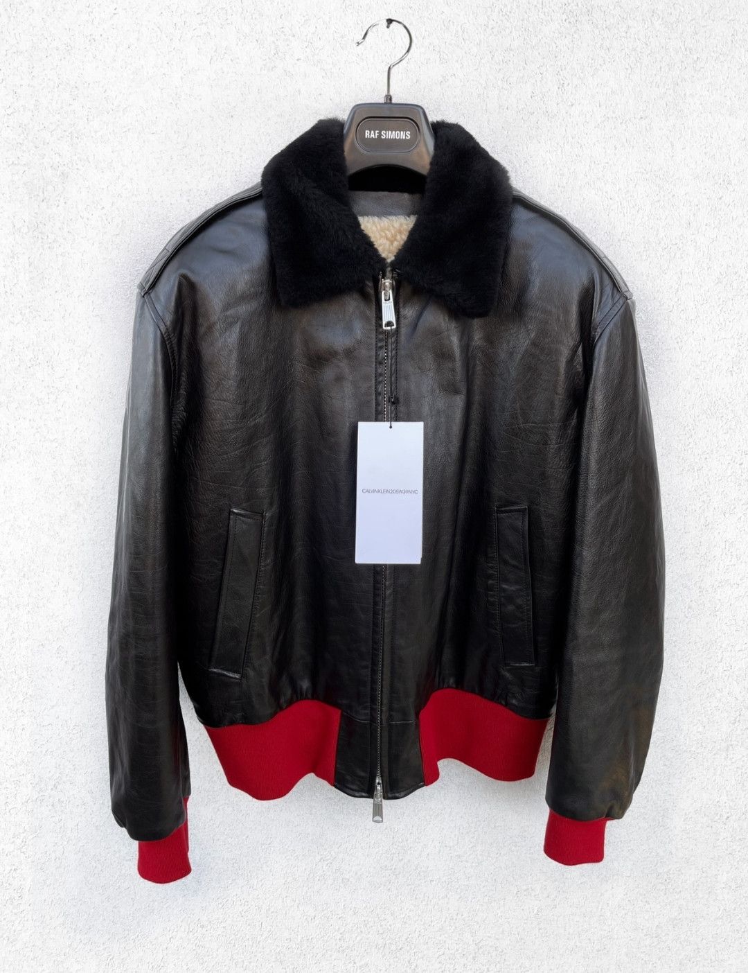 Raf Simons Raf Simons Calvin Klein 17FW Leather Jacket | Grailed