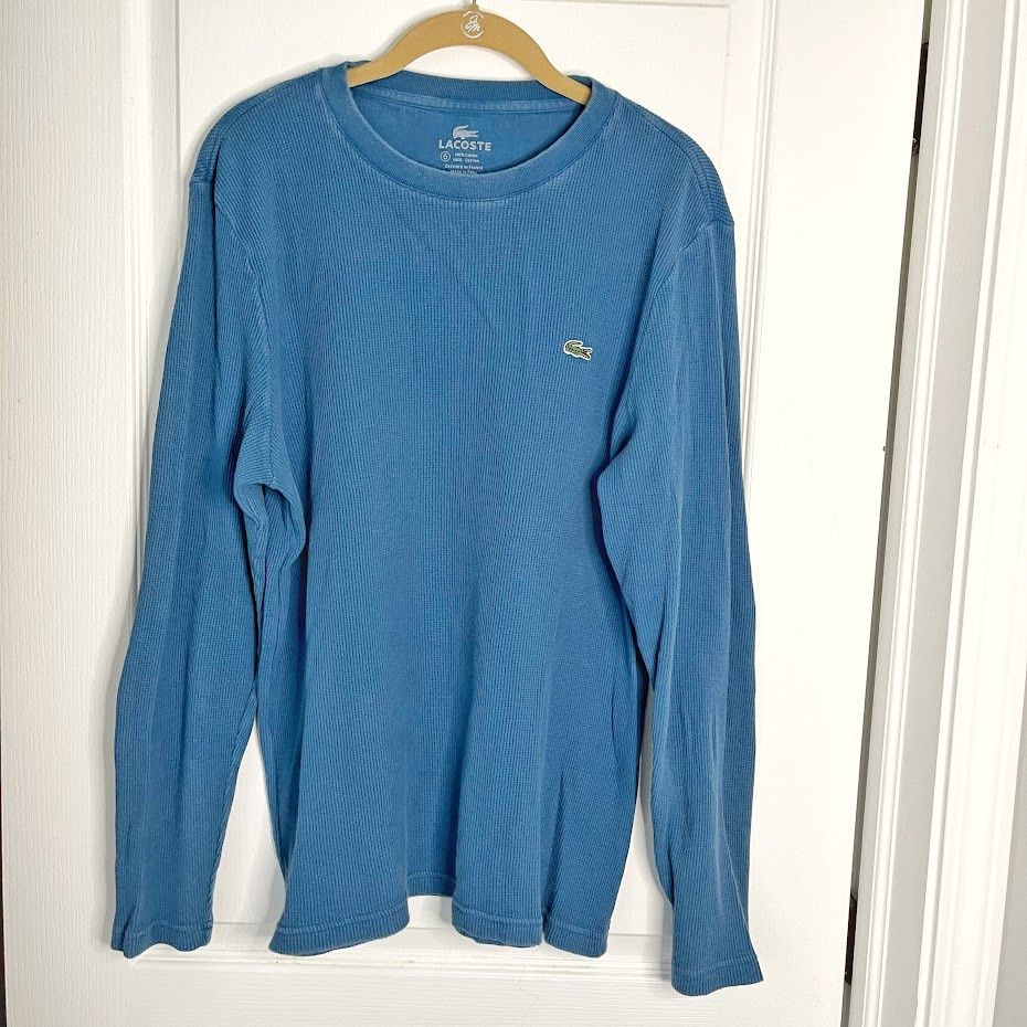 Lacoste Lacoste Devanlay Waffle Knit Crew Neck Long Sleeve Shirt | Grailed