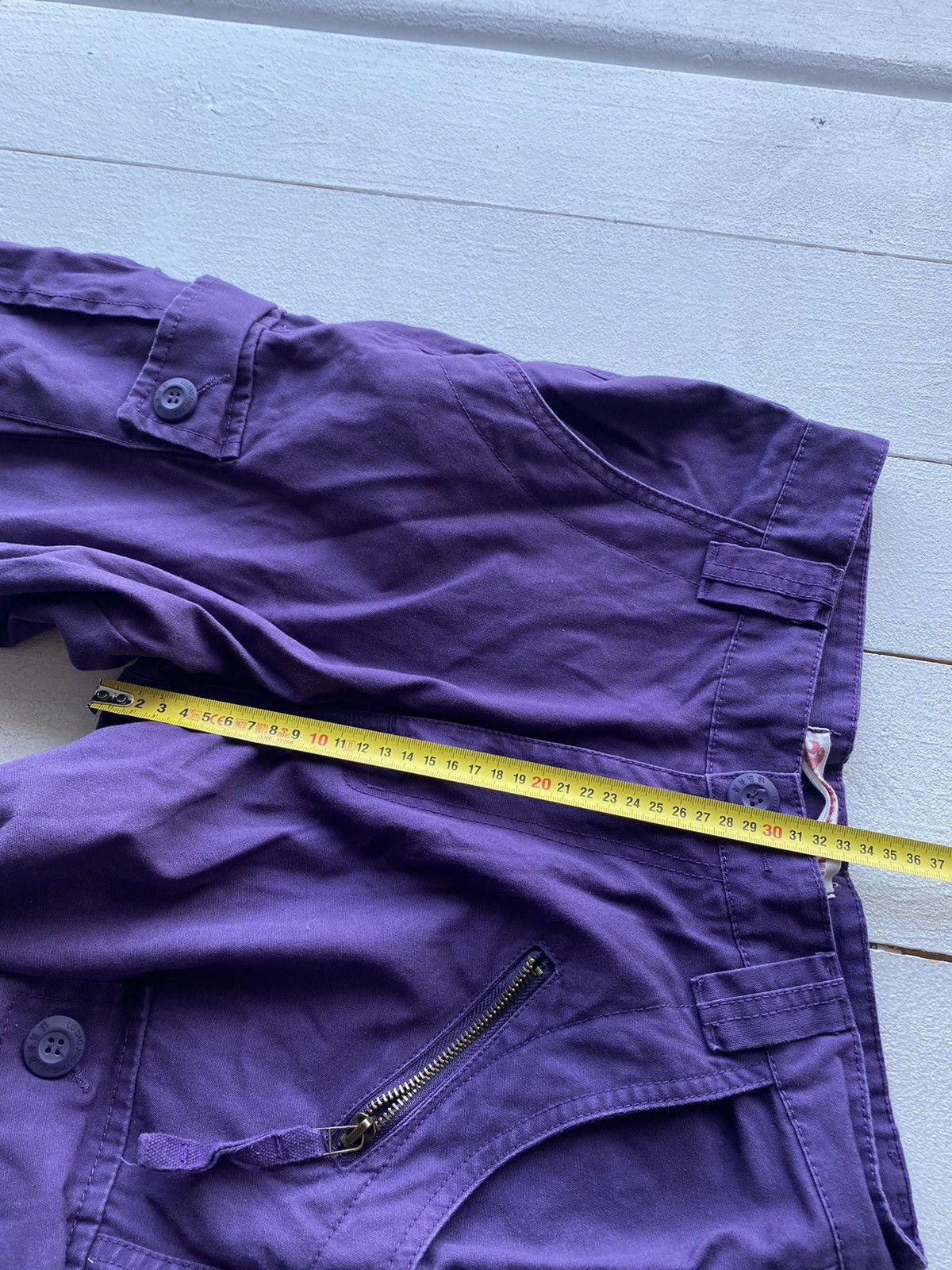 Opium Purple Multipocket Cargo Nine style Number Pants Small Casual Pants