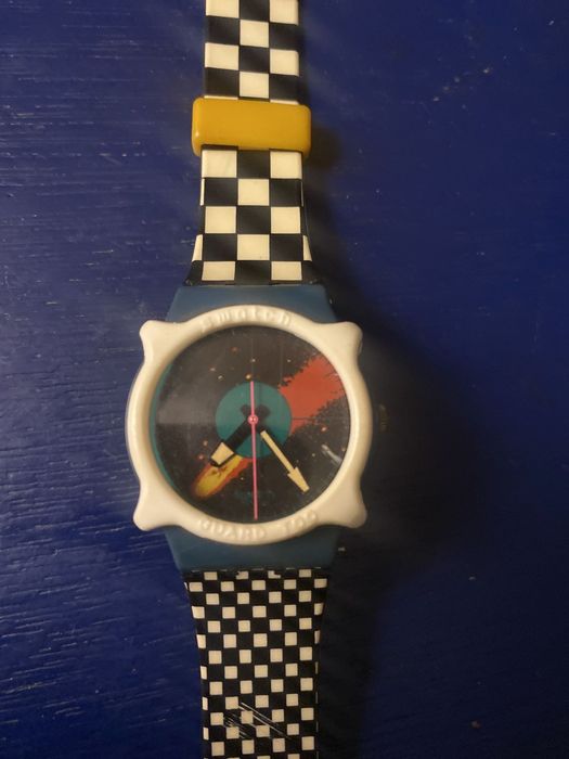 Swatch Original Swatch Watch Rare 1986 Halley’s Comet CHEKERERED ️ ...