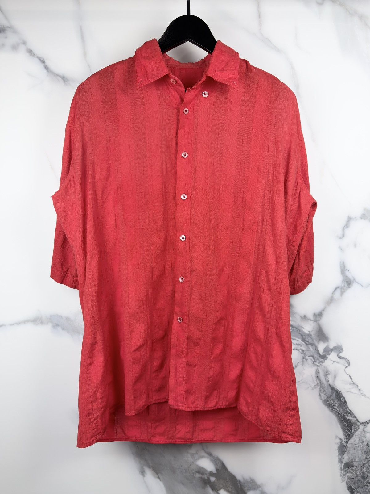 Raf Simons SS00 Raf Simons Summa Cum Laude Red Striped Button Up Shirt ...