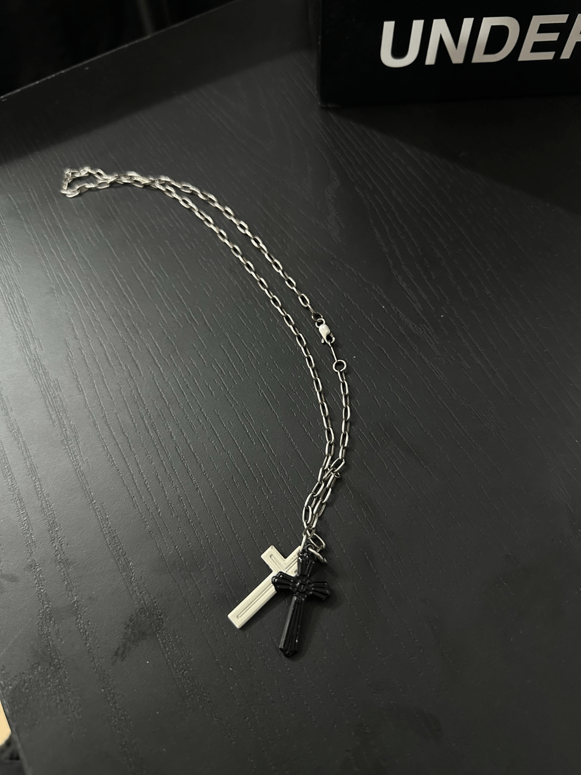 Undercover Undercover 06SS T-period Double Cross Necklace | Grailed