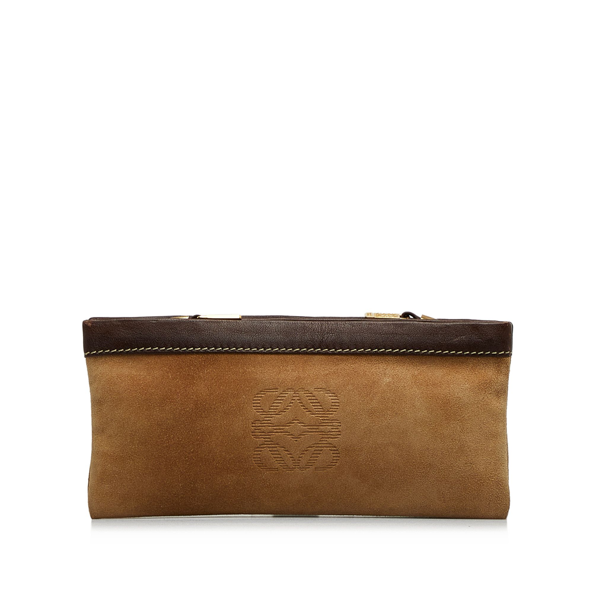 Loewe Loewe Anagram Suede Pouch | Grailed