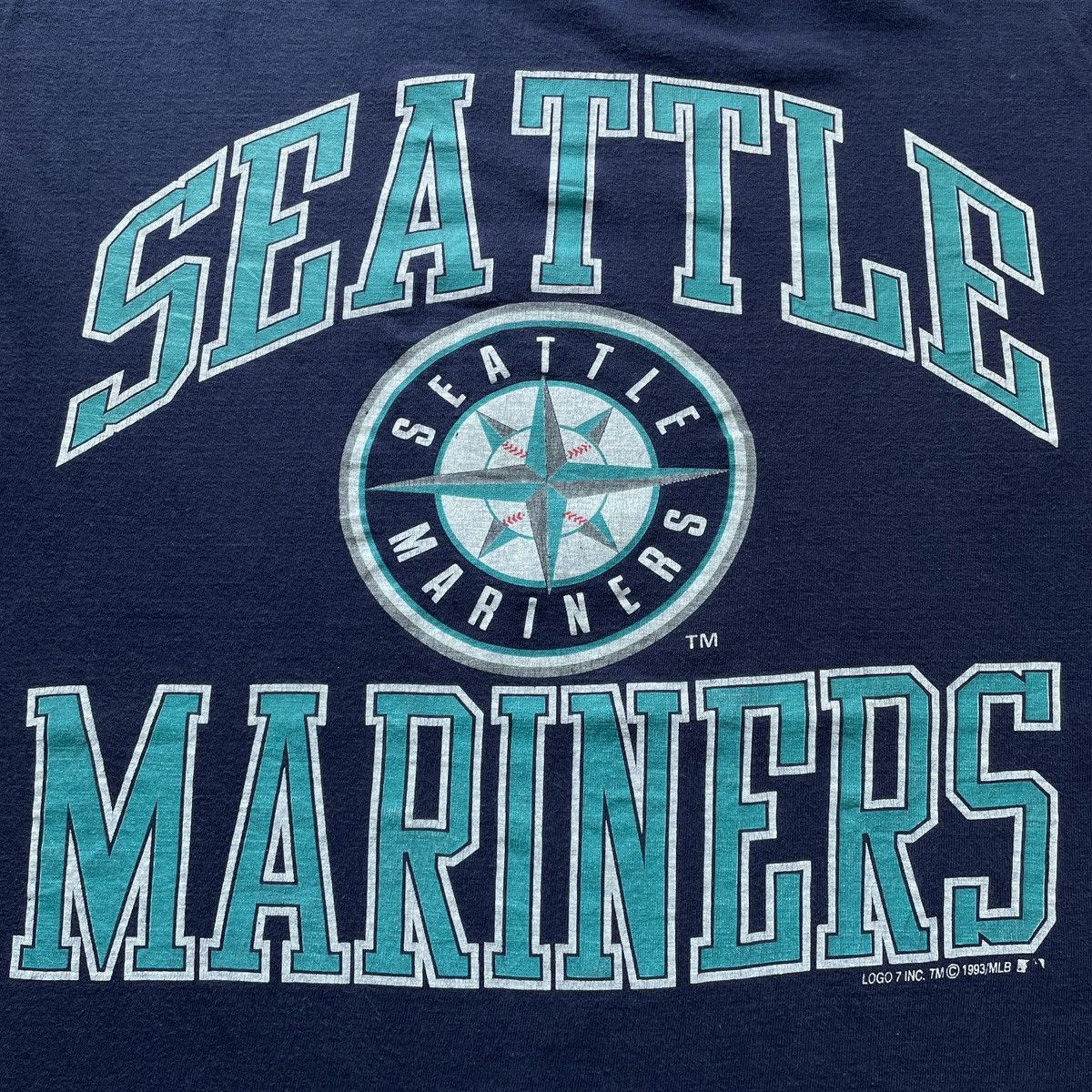 Salem Sportswear 1993 Seattle Mariners MLB baseball spellout classic ...