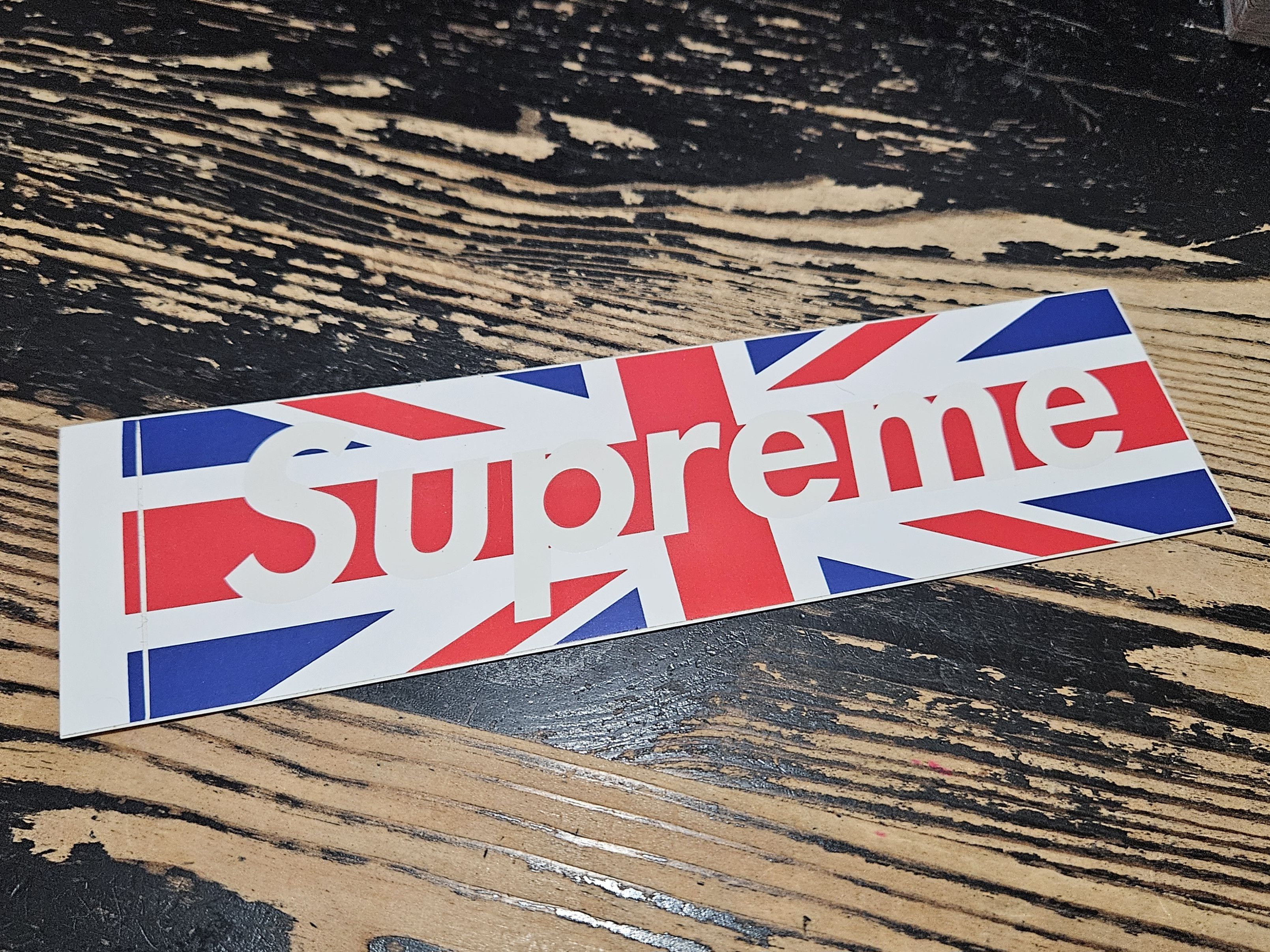 Supreme Supreme Union Jack UK Box Logo Sticker FW11 *READ INFO* | Grailed