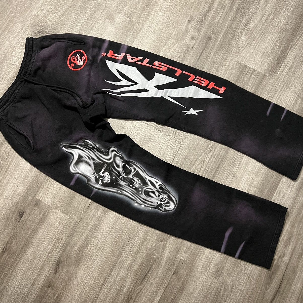 HELLSTAR Hellstar Airbrushed Flare Sweatpants | Grailed