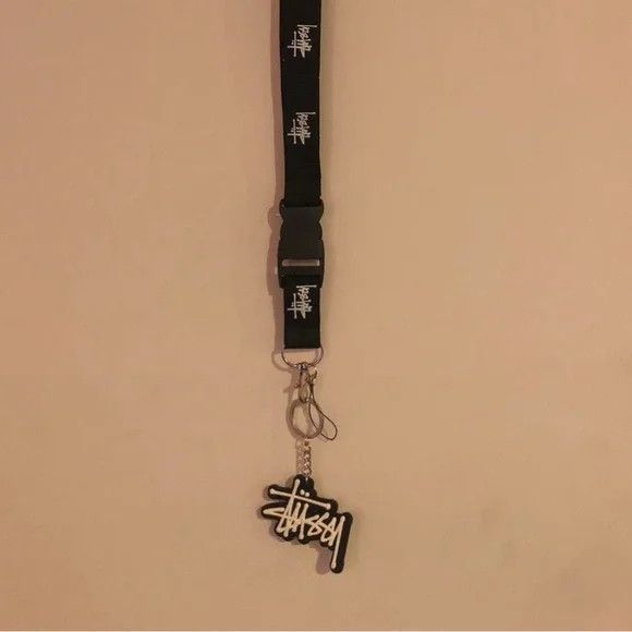Stussy Stüssy LOGO KEYCHAIN LANYARD + Stüssy KEYCHAIN RING | Grailed