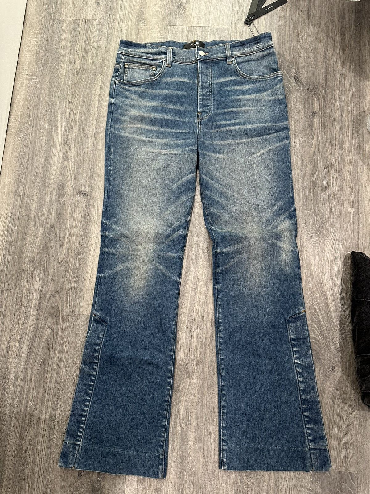 Amiri Amiri Stack Flare Indigo | Grailed