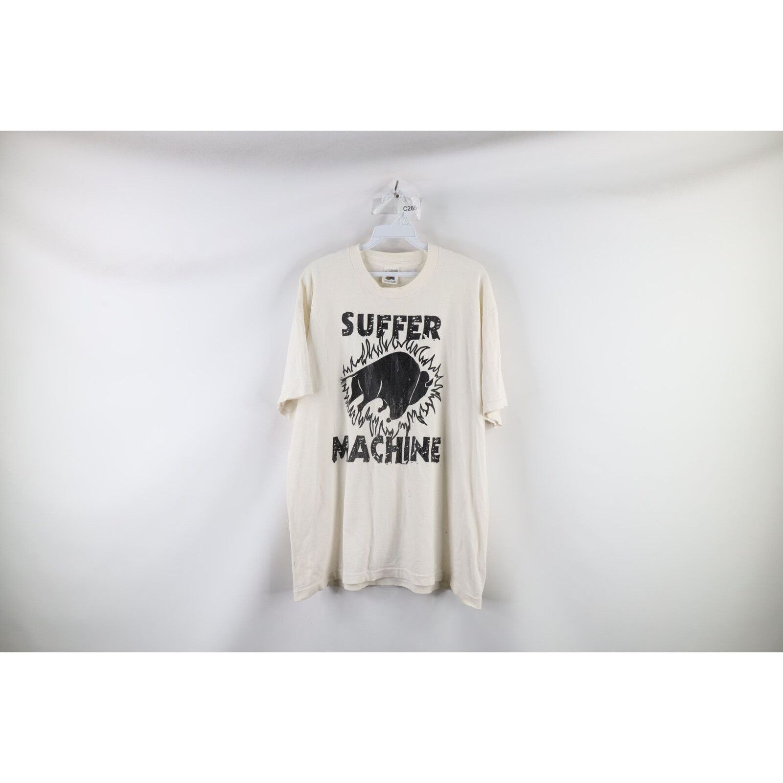 Streetwear × Vintage Vintage 80s Thrashed Suffer Machine Indie Band T ...