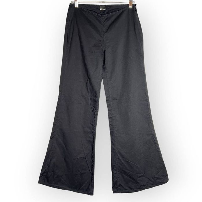 Jarbo Jarbo Pima Cotton Double Layer Flare Pants Womens 4 Black | Grailed
